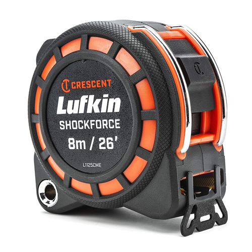 Crescent Lufkin L1125CM 3cm/1-3/16 x 8m/26′ Shockforce Dual Sided Tape ...
